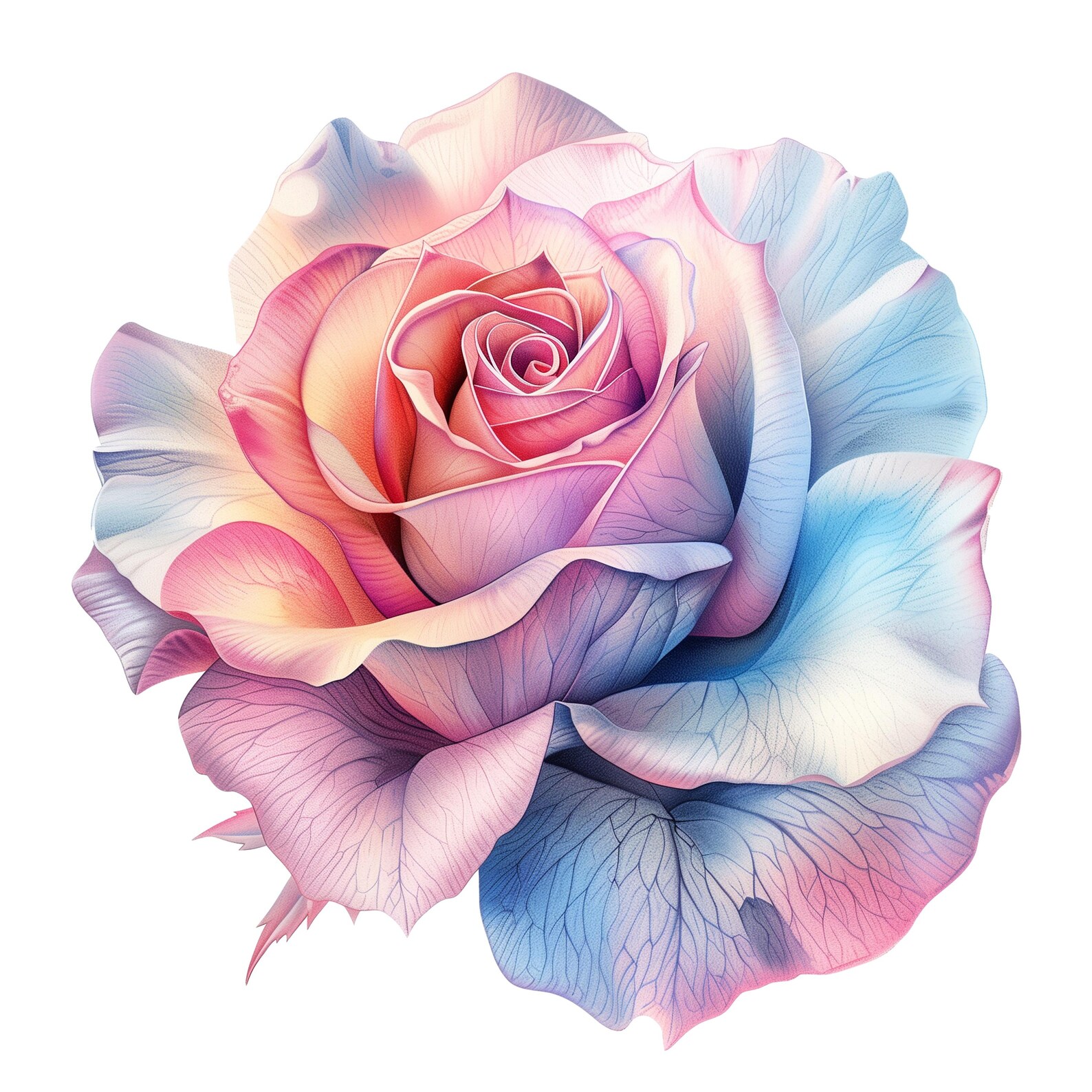 Transparent Background 12 Rose Color Variety Clipart Bundle, Digital ...