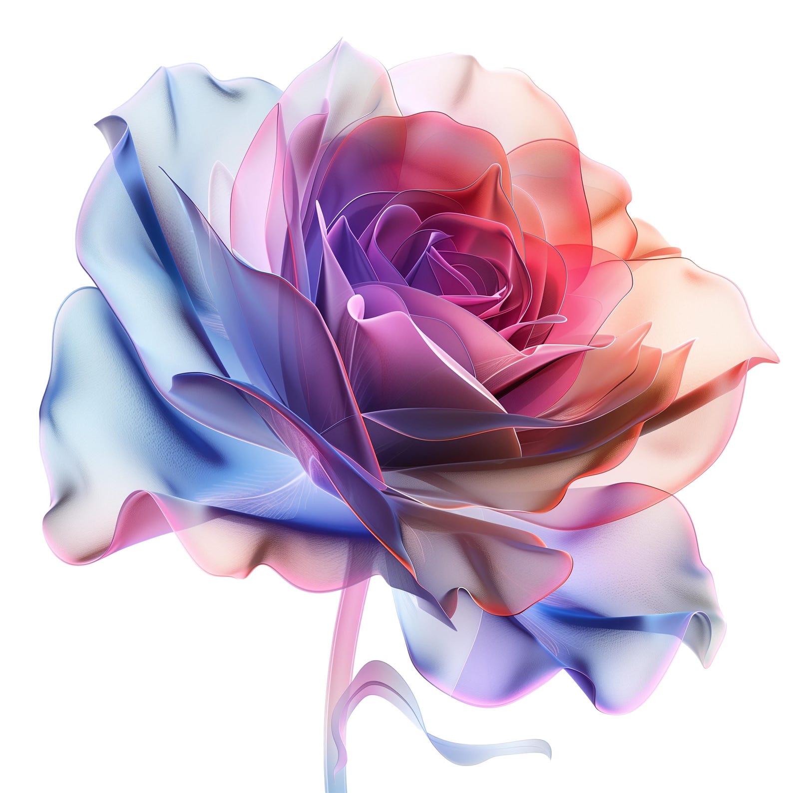 Transparent Background 12 Rose Color Variety Clipart Bundle, Digital ...