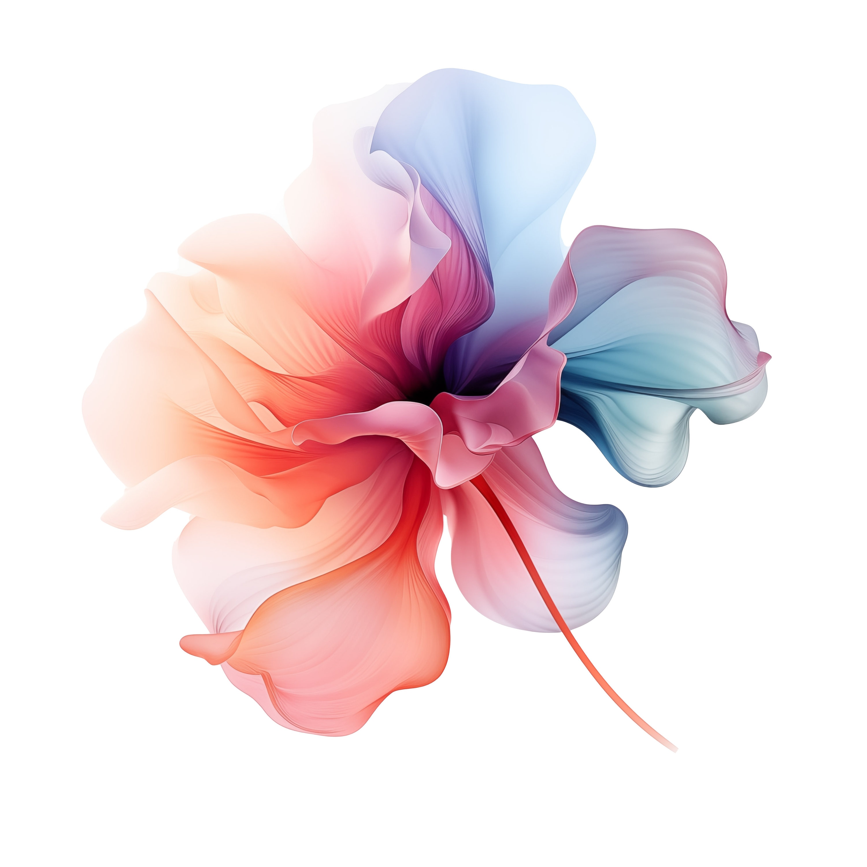 Transparent Background Abstract Flower PNG Clipart Bundle Digital ...