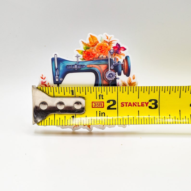 Vintage Sewing Machine Sticker Set: Floral Autumn Vinyl Decals - Etsy