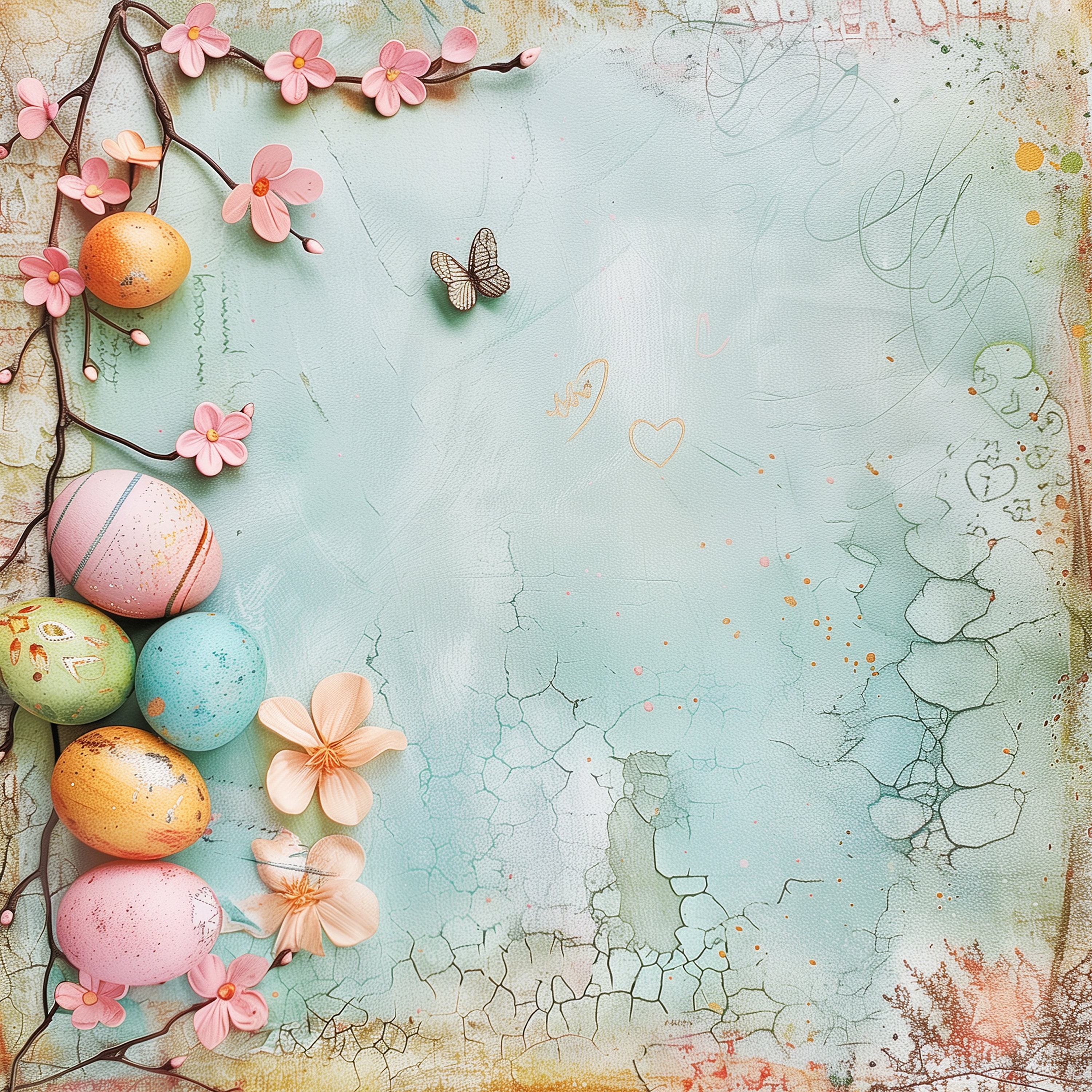 Easter Decoupage Paper: Scrapbook & Junk Journal PNG Designs (digital ...