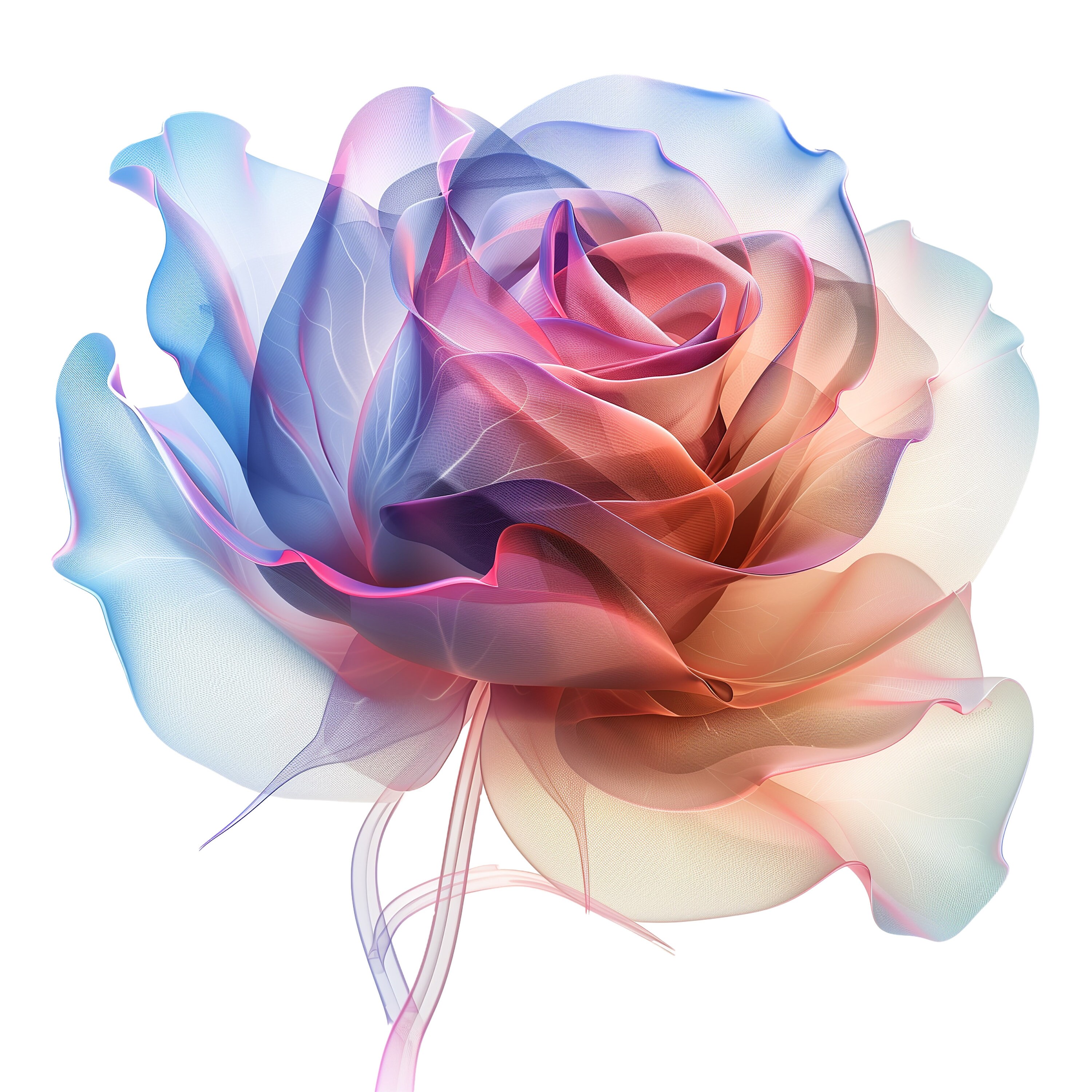 Transparent Background Abstract Flower PNG Clipart Bundle Digital ...