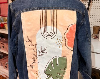 Lets Go Girls Denim Jacket / Painted Denim Jacket / Custom Jacket ...