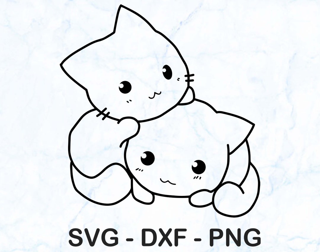 Kittens SVG Cut File PNG DXF High Quality Easy to Use Instant - Etsy