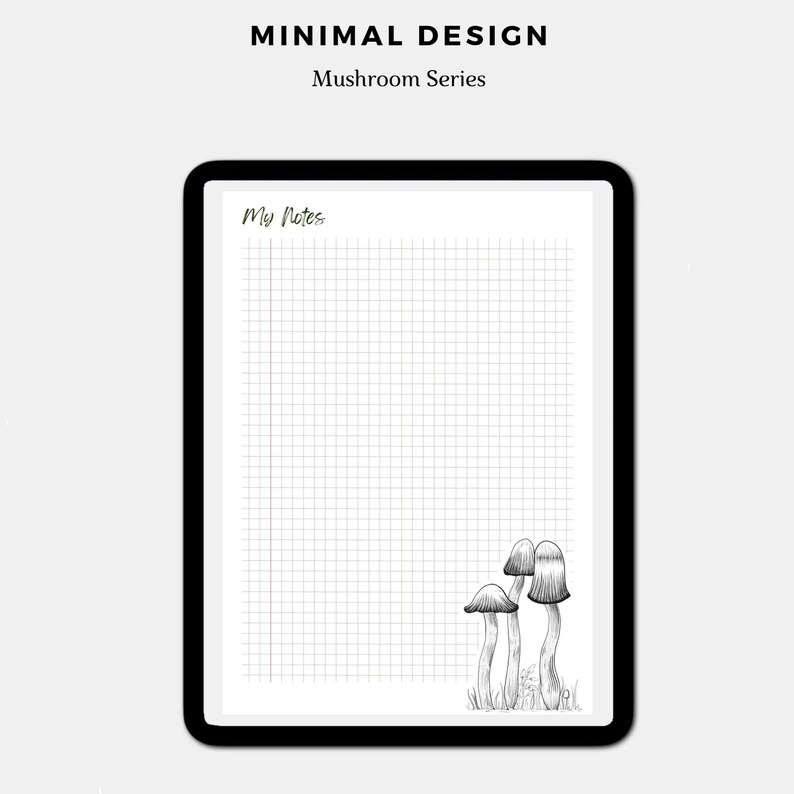 Minimal Design Mushroom Series Note Papers, Mushroom Note Paper ...