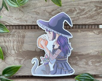 Cute Witch Kiss-cut Sticker 3 Halloween Spooky 3 Vinyl Sticker - Etsy