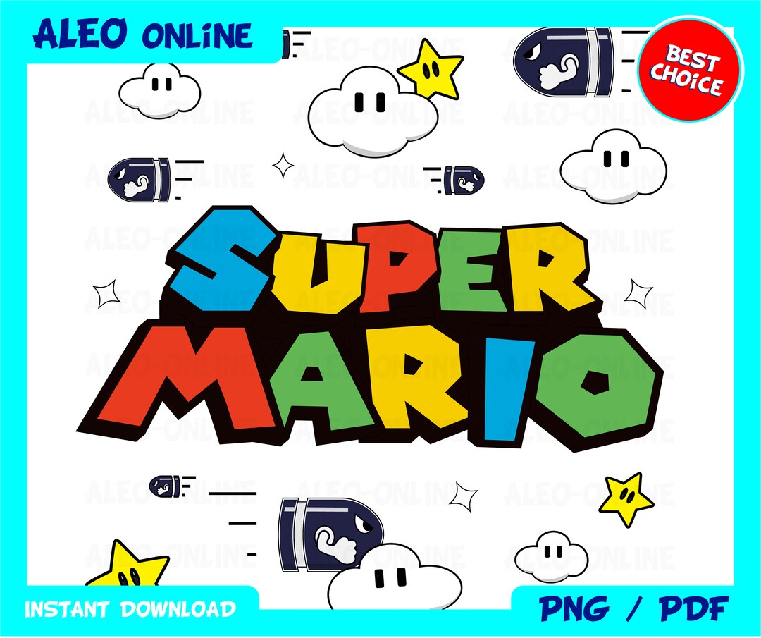 Super Mario Clouds and Bullets. PNG Transparent Background - Etsy