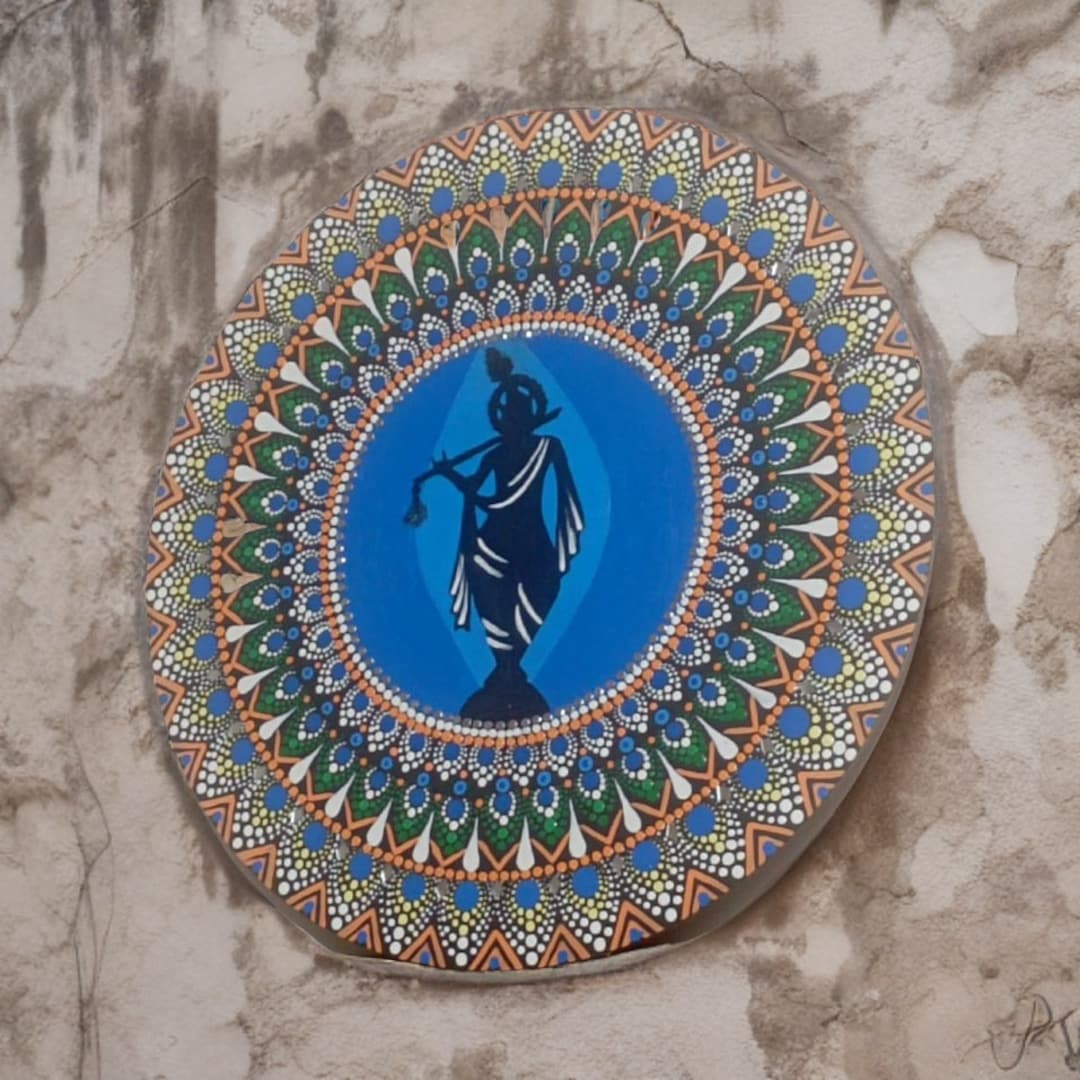 Shri Krishna Mandala Art for Home Decor/mandala/wall - Etsy