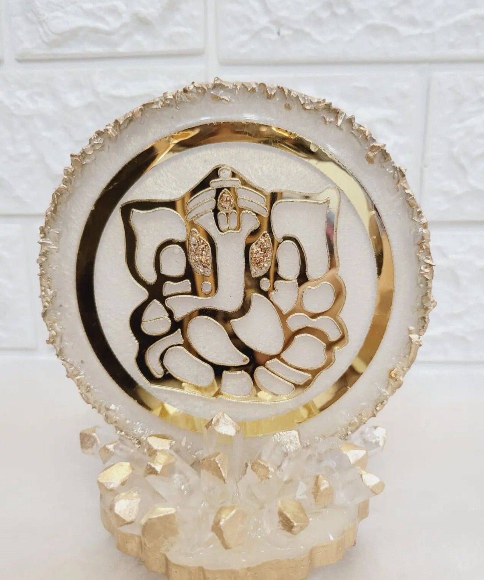 4 Inch Handmade Resin Ganesha Car Dashboard /ganesha Return Gift ...