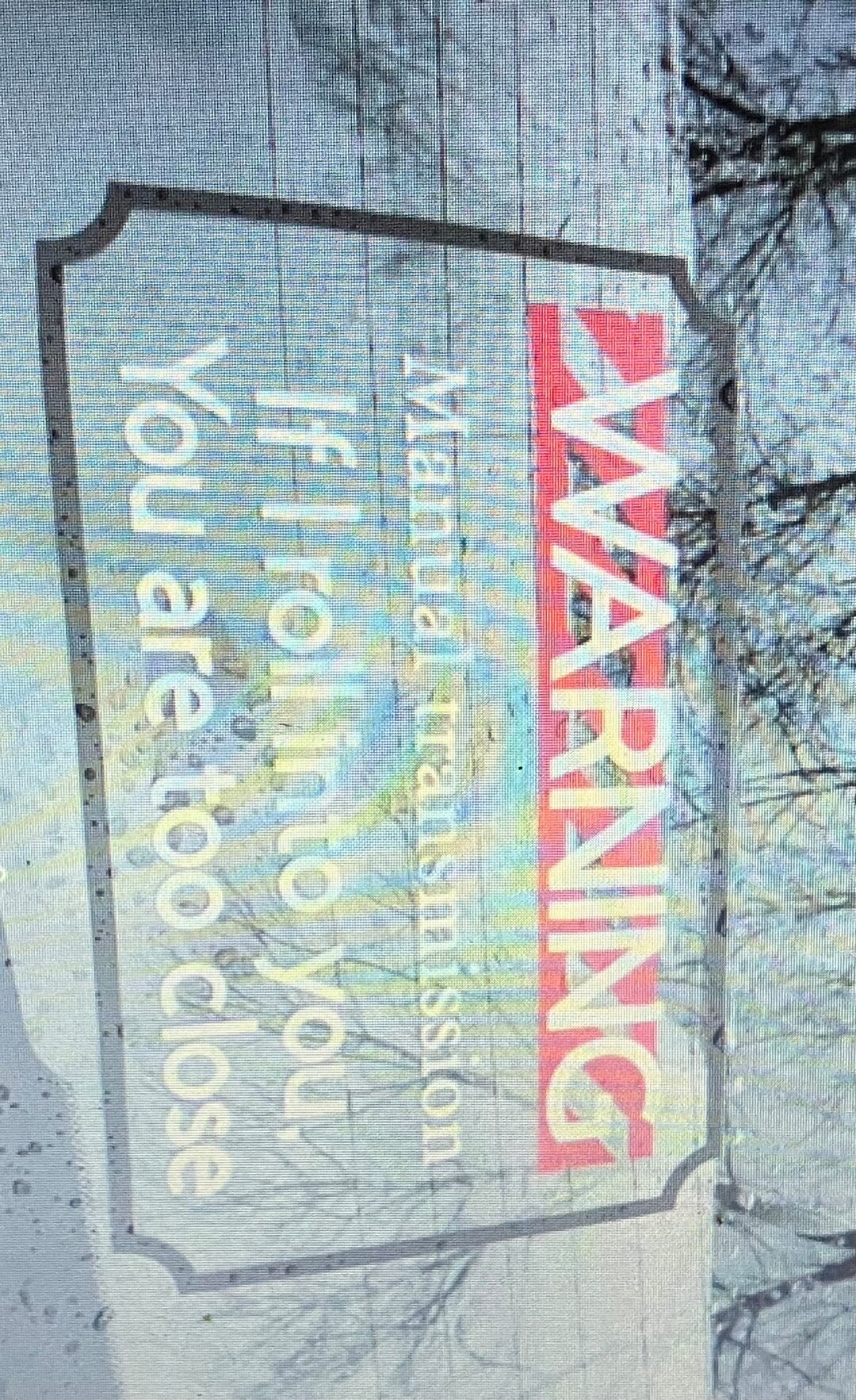 Warning Sign Decal - Etsy