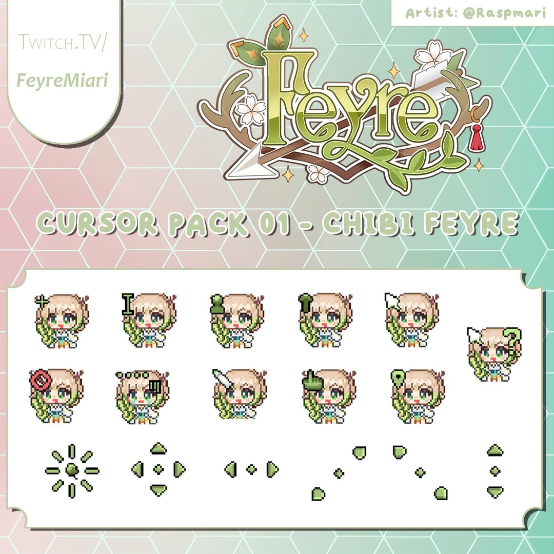 Feyre Miari Chibi Cursor - Etsy