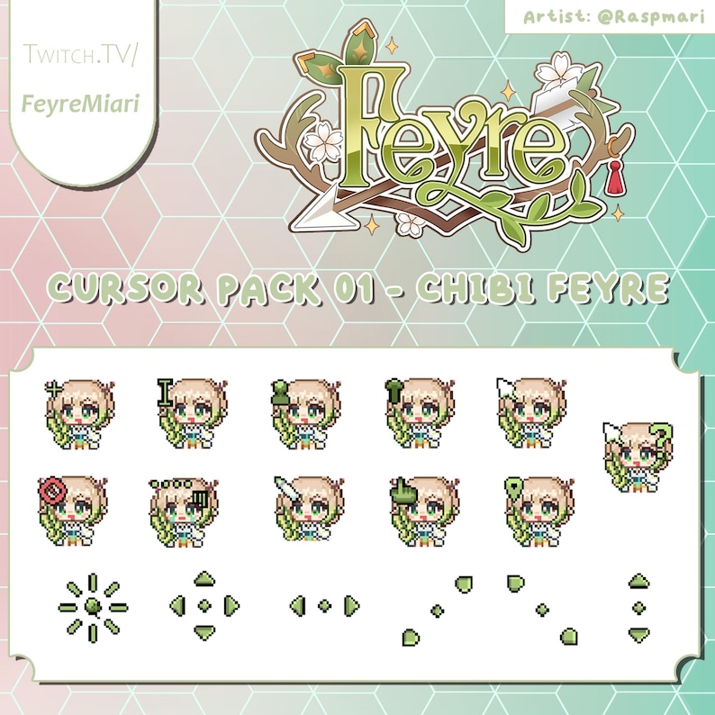 Feyre Miari Chibi Cursor - Etsy