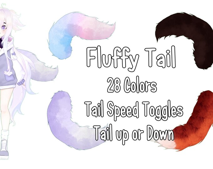 Rigged Vtuber Asset - Fluffy Tail (conditional Physics Included) - Etsy