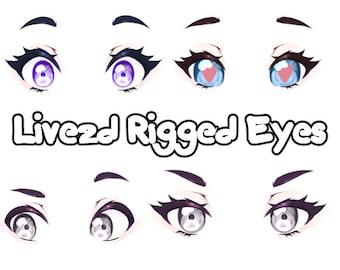 Drag-n-drop Fully Customizable Rigged Eye Set for Live2d! - Vtuber ...