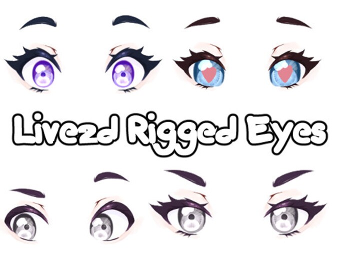 Drag-n-drop Fully Customizable Rigged Eye Set for Live2d Vtuber Model ...