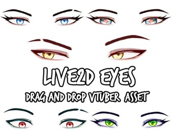 Drag-n-drop Fully Customizable Rigged Eye Set for Live2d! - Vtuber ...