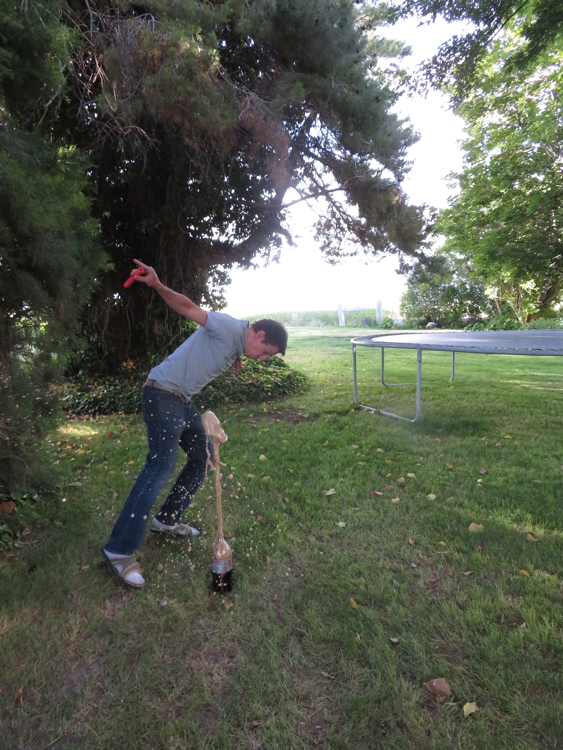 Soda Geyser Tube Diet Coke and Mentos Exploding Science Experiment ...