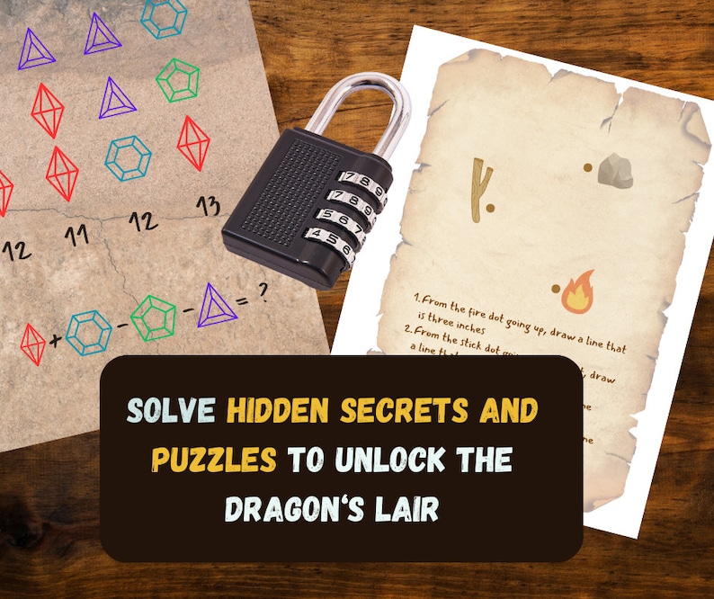 Defeat the Dragon Kids Escape Room Game: Treasure Hunt (digital ...