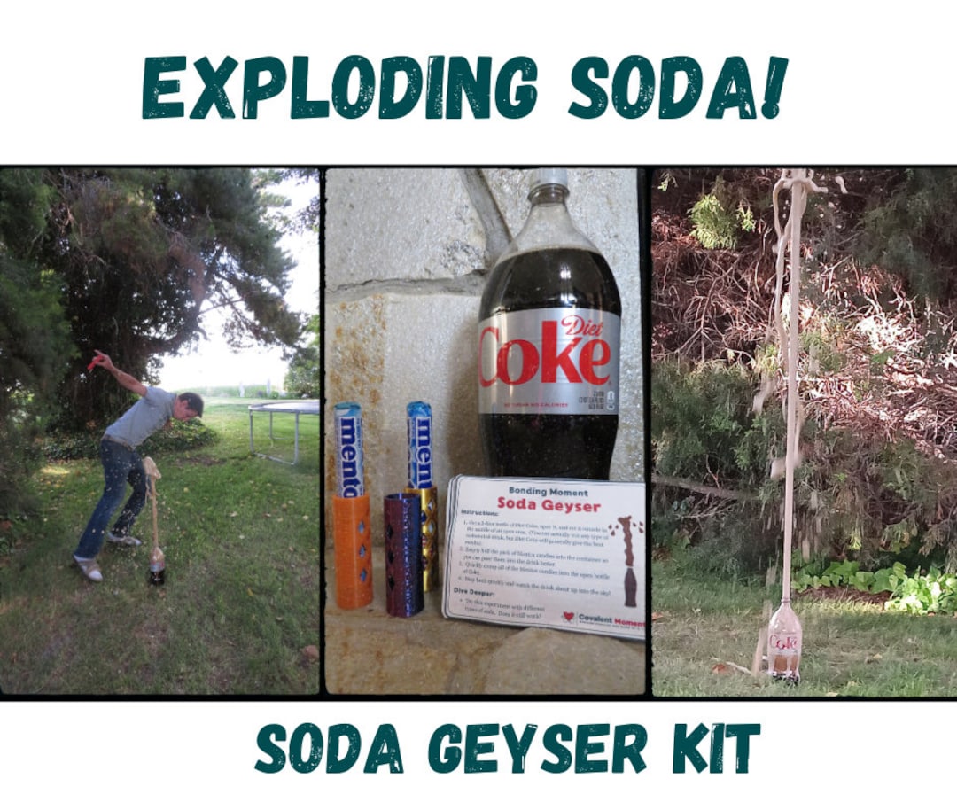 Soda Geyser Tube Diet Coke and Mentos Exploding Science Experiment Chemistry - Etsy