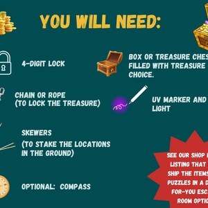 Pirate's Treasure Kids Printable Escape Room Game Kids 8-12 Treasure ...