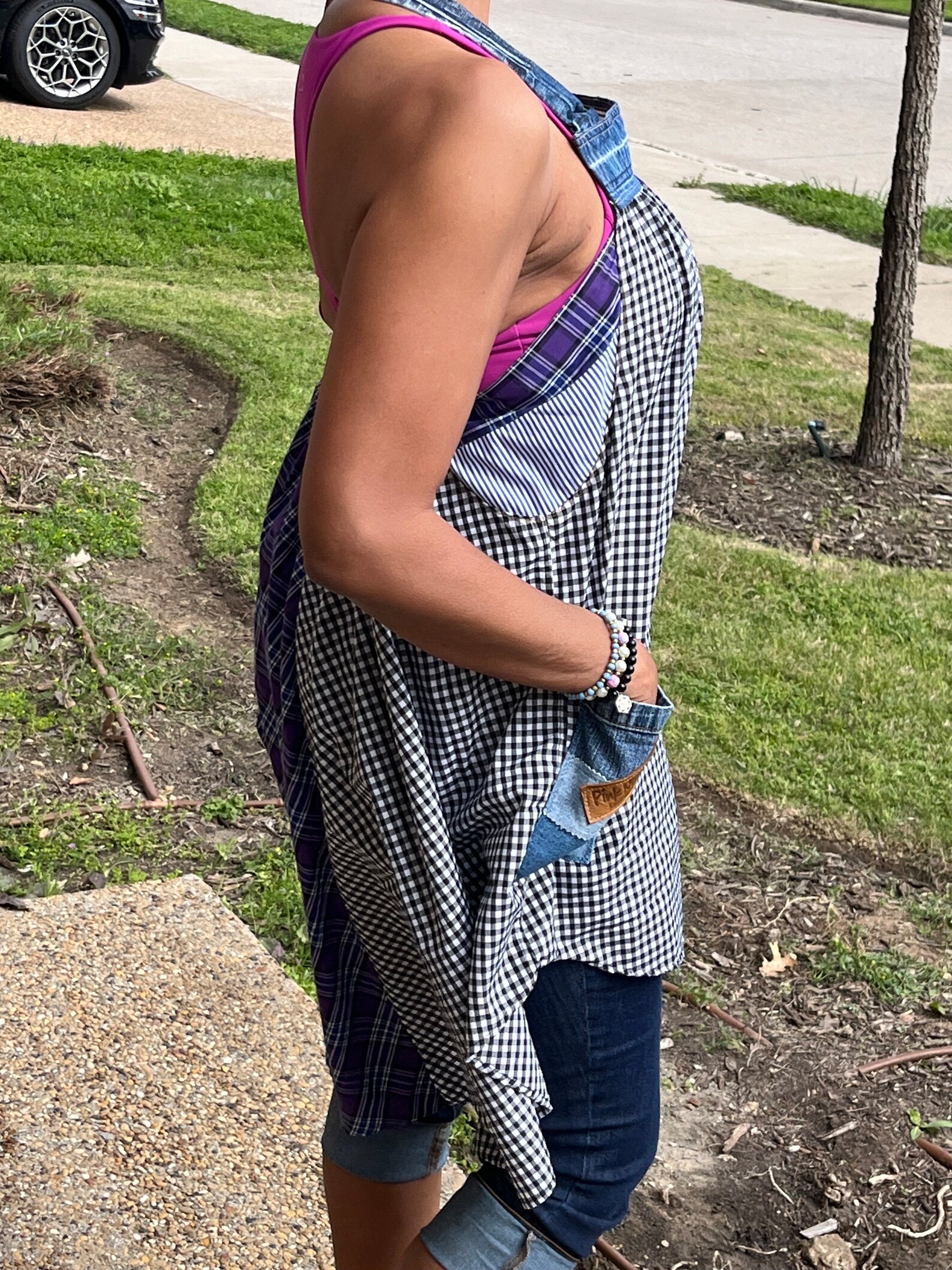 Upcycled Plaid & Denim Tunic Dress/ Top Sz Medium-2xl - Etsy