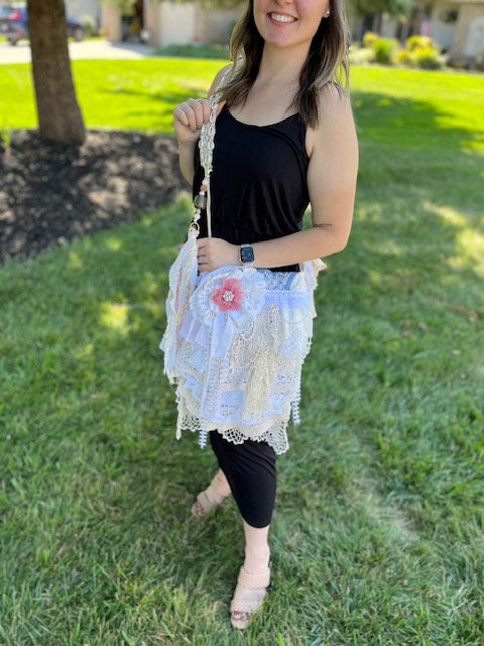 Vintage Lace Crossbody Bag: Upcycled Shabby Chic Boho Purse - Etsy