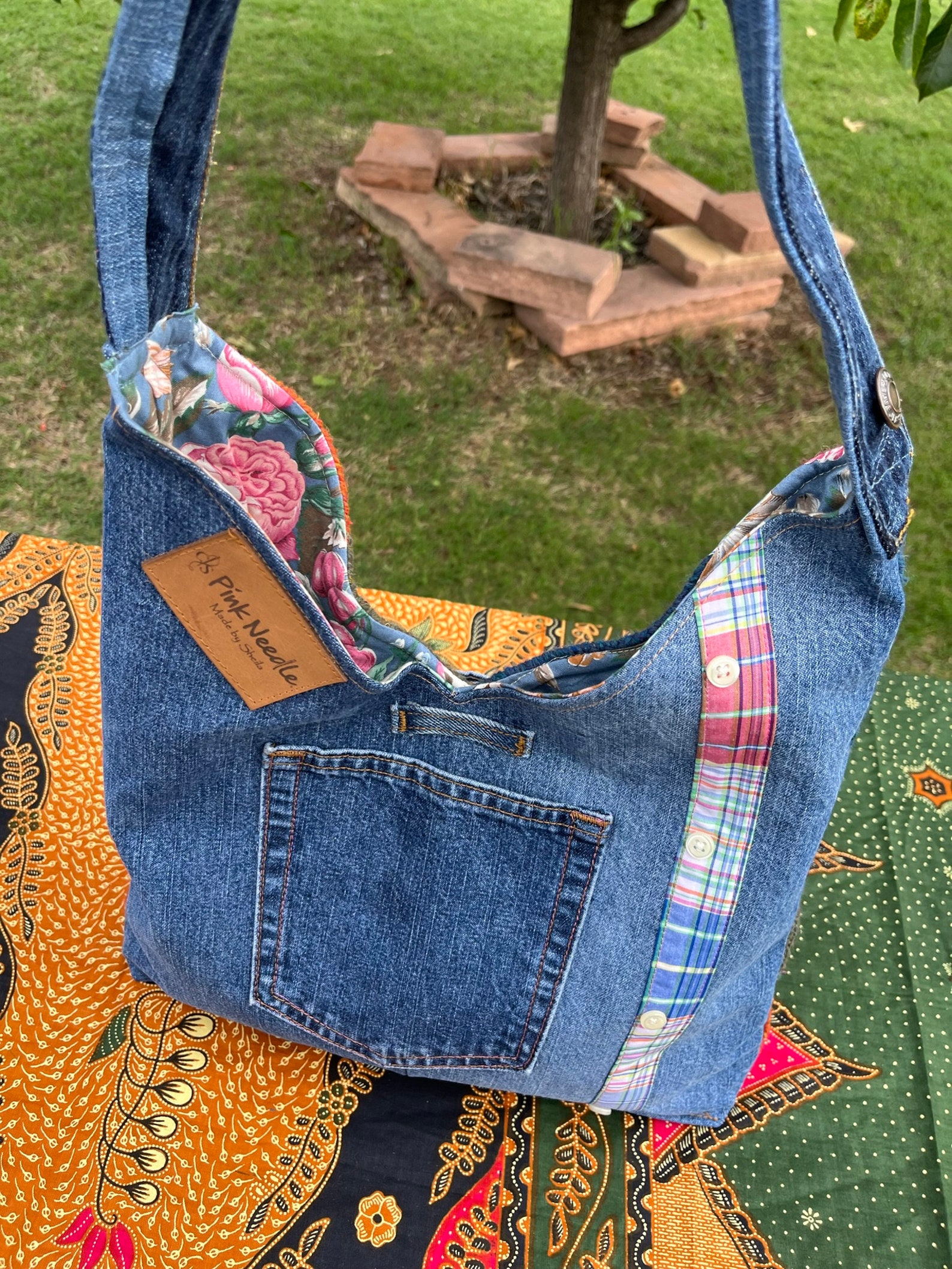 Denim Upcycle Shoulder Bag Handmade Jean Purse - Etsy