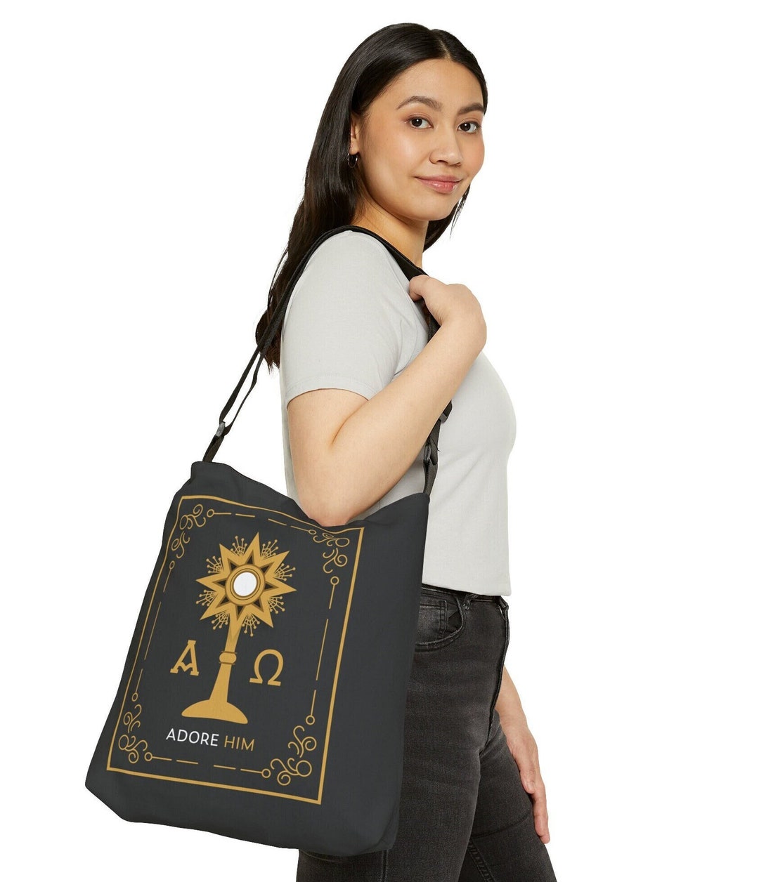 Catholic Adoration Tote Bag: Adjustable Strap, RCIA Gift - Etsy