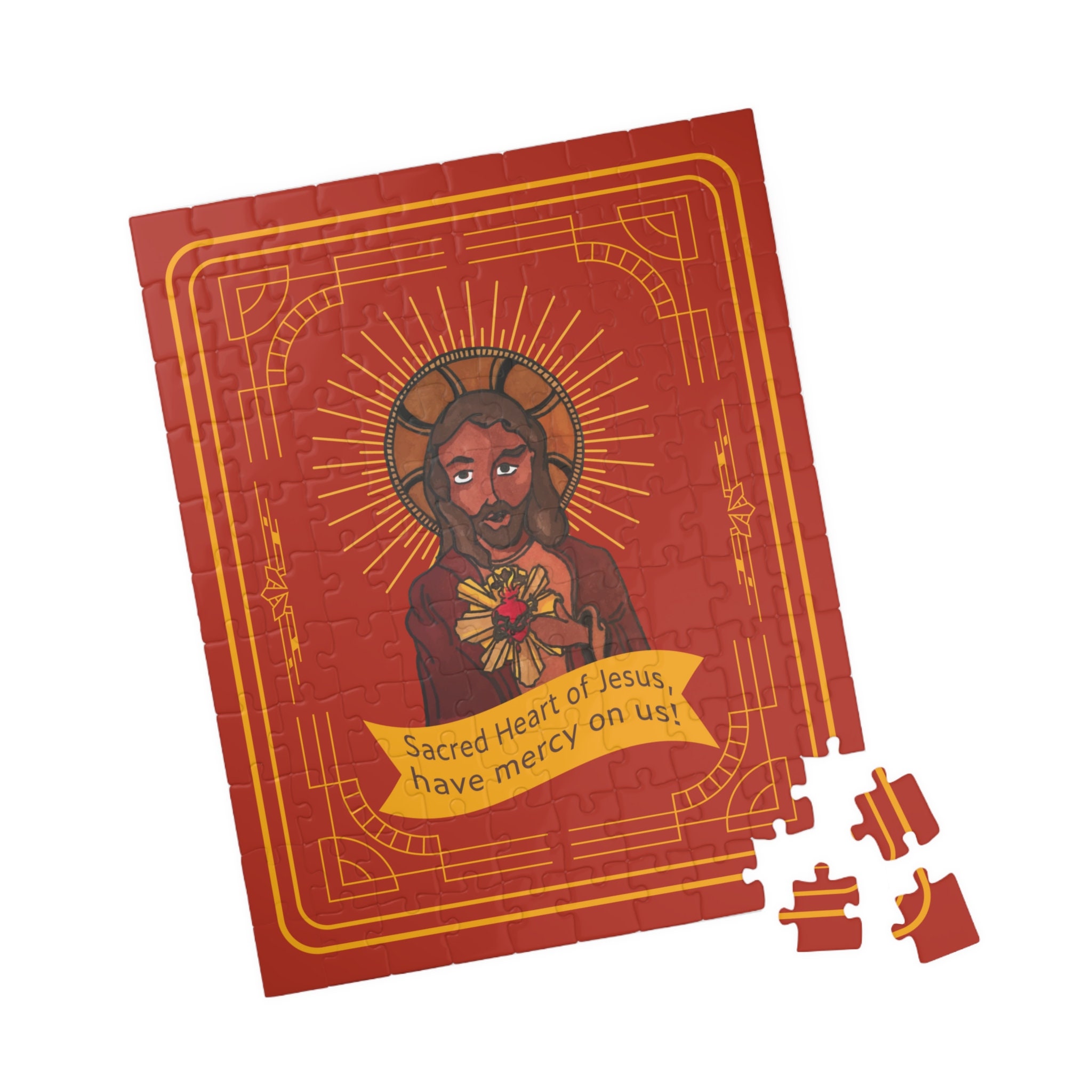 Sacred Heart of Jesus Puzzle 110 Pieces 8x 10 Jesus, Catholic, RCIA ...