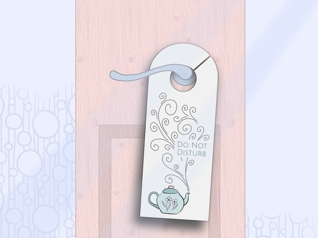 Printable Do Not Disturb Sign, Privacy Sign, Pretty Hand Drawn Door ...