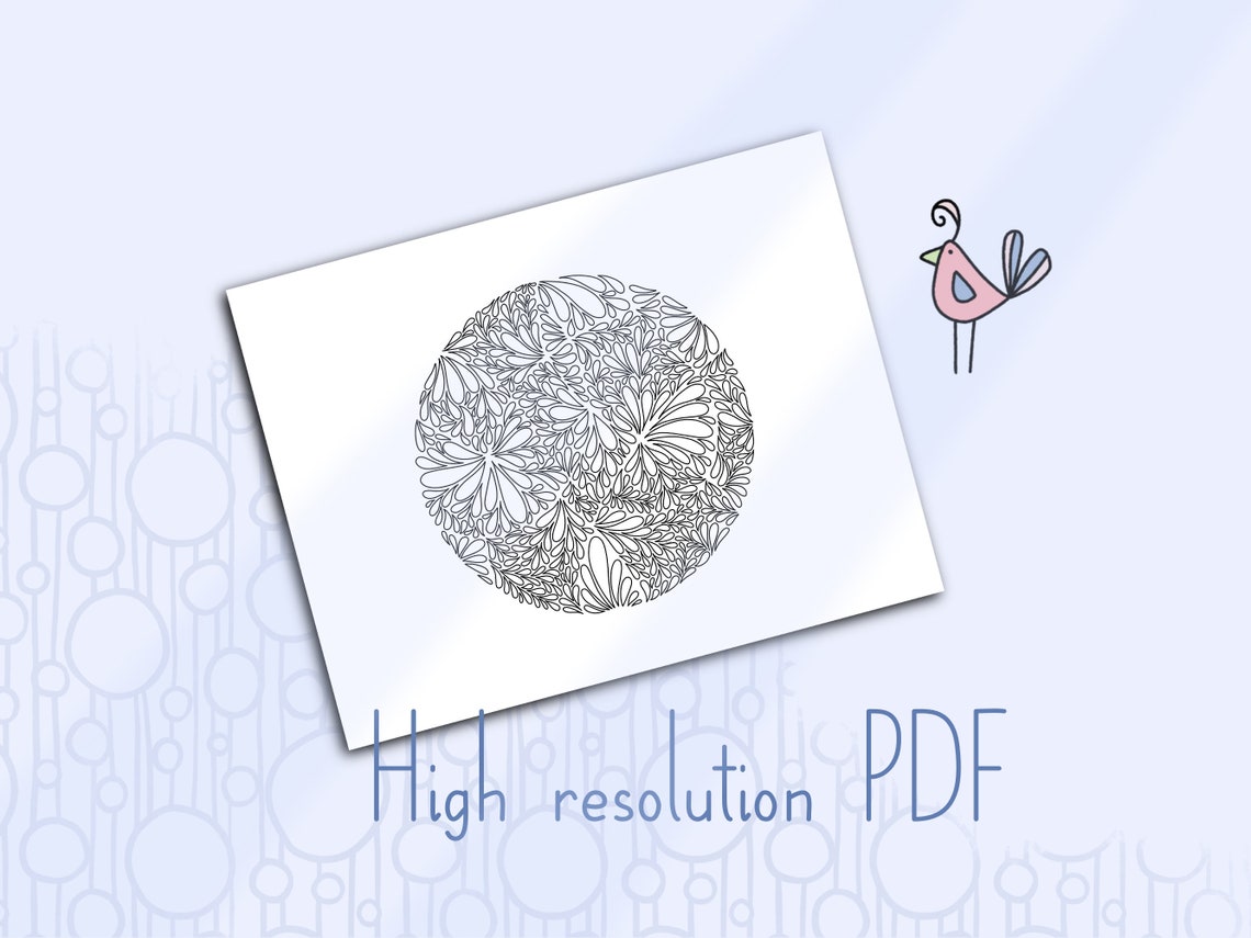 Printable Coloring Page Teardrop Abstract, Coloring Pages for Adults ...