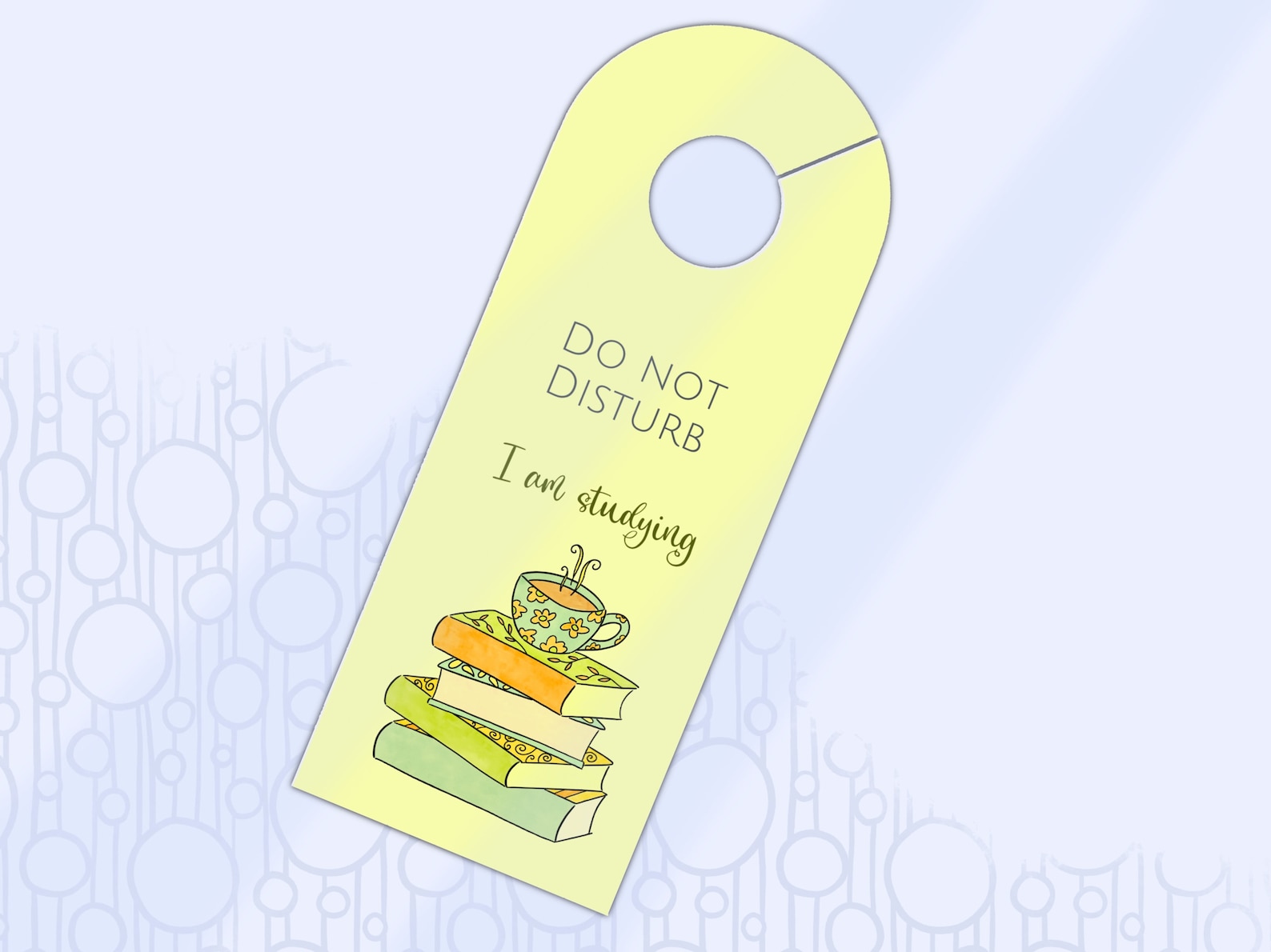 I Am Studying Do Not Disturb, Whimsical Student Privacy Sign, Printable ...