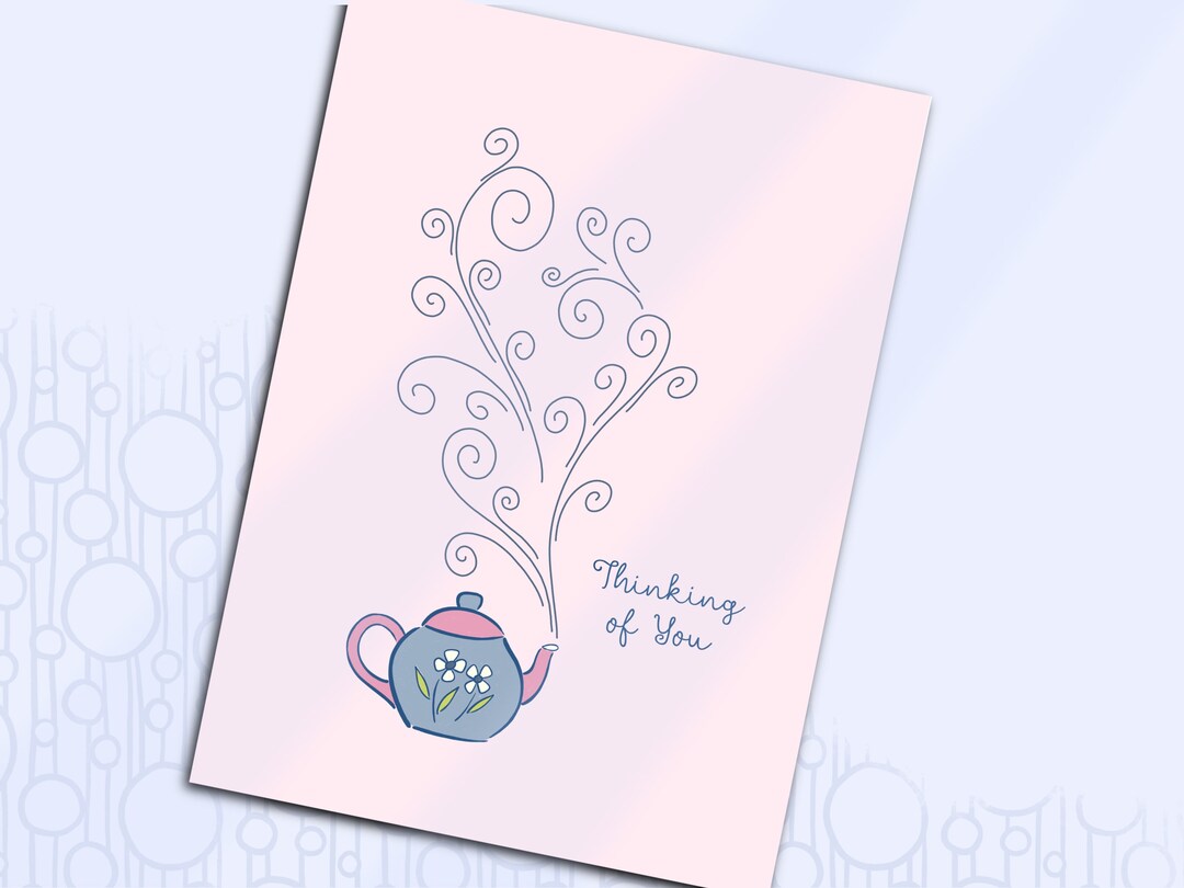 Printable Greeting Card, Hand Drawn Thinking of You, Friendship ...