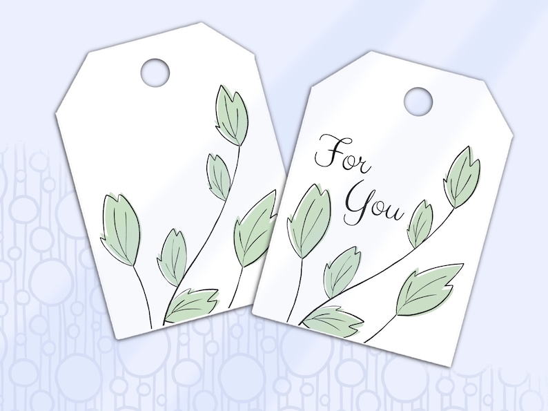 Printable Floral Gift Tag, Hand Drawn for You Tag, Nature Themed Gift ...