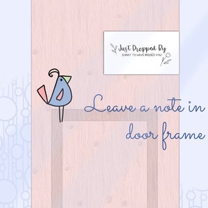 Hand Drawn Just Dropped by Card: Printable Missed You Note (PDF) - Etsy