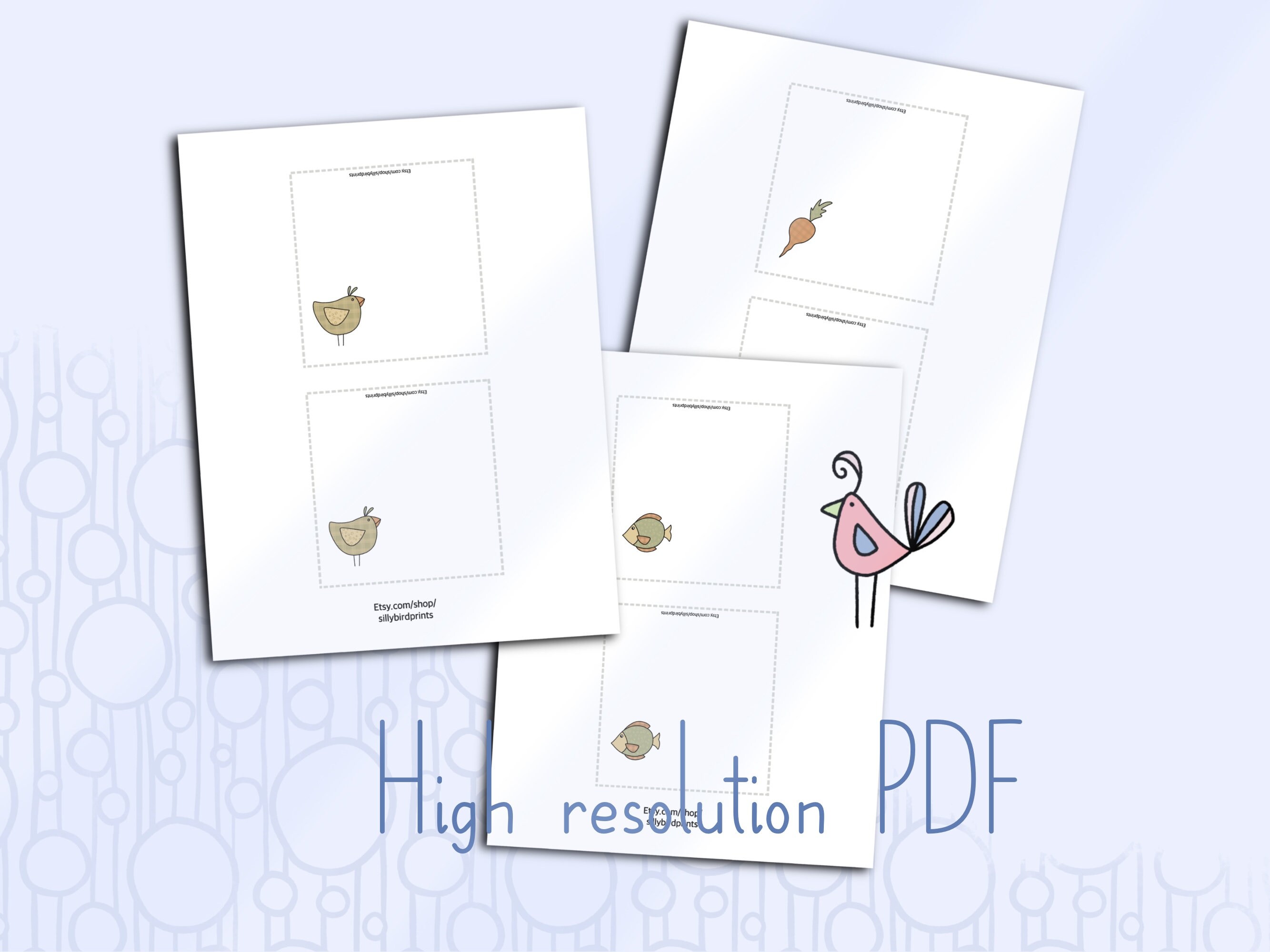 Printable Name Cards Chicken Fish & Vegetable, Boho Meal Preference ...
