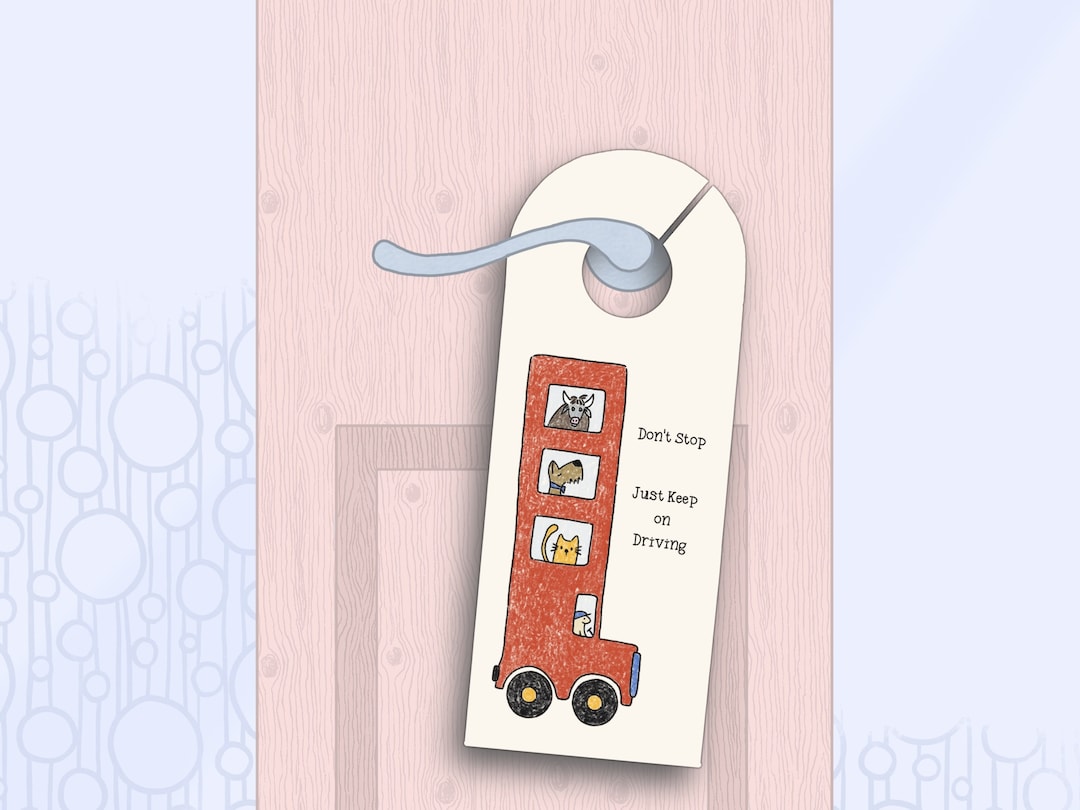 Printable Door Hanger, Do Not Disturb Sign for Kids, Funny Hand Drawn ...