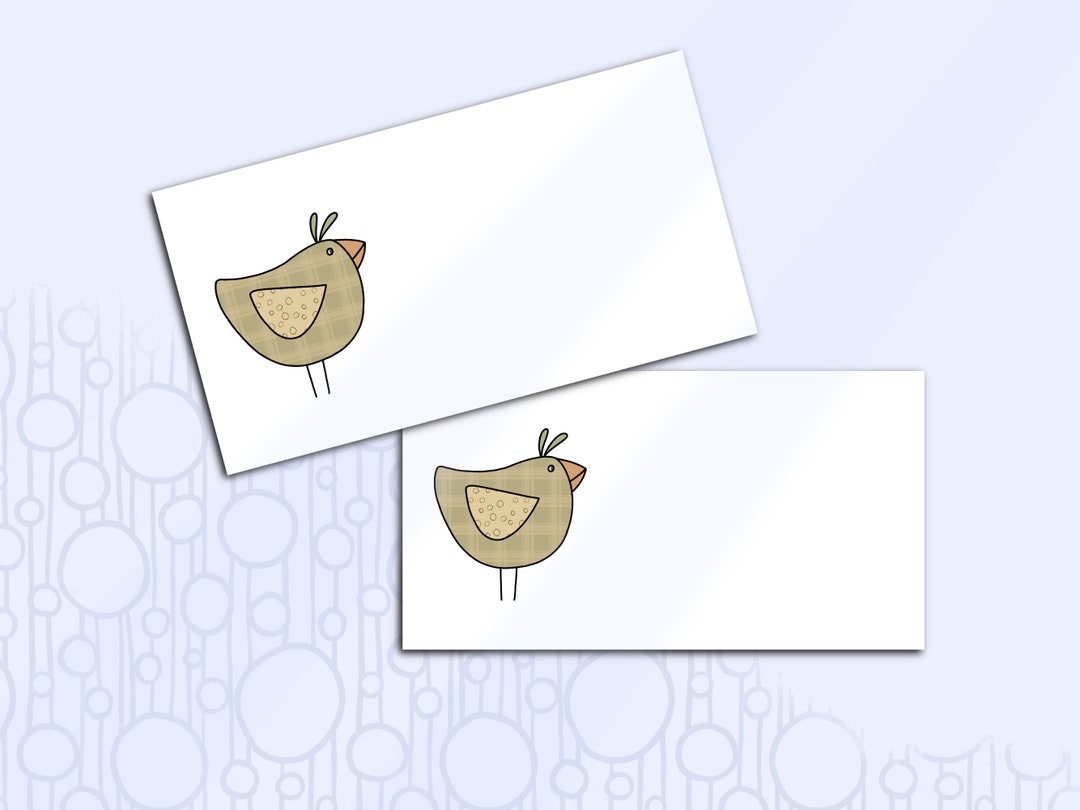 Printable Name Card Fun Chicken Doodle, Boho Tent Card, Reserved ...
