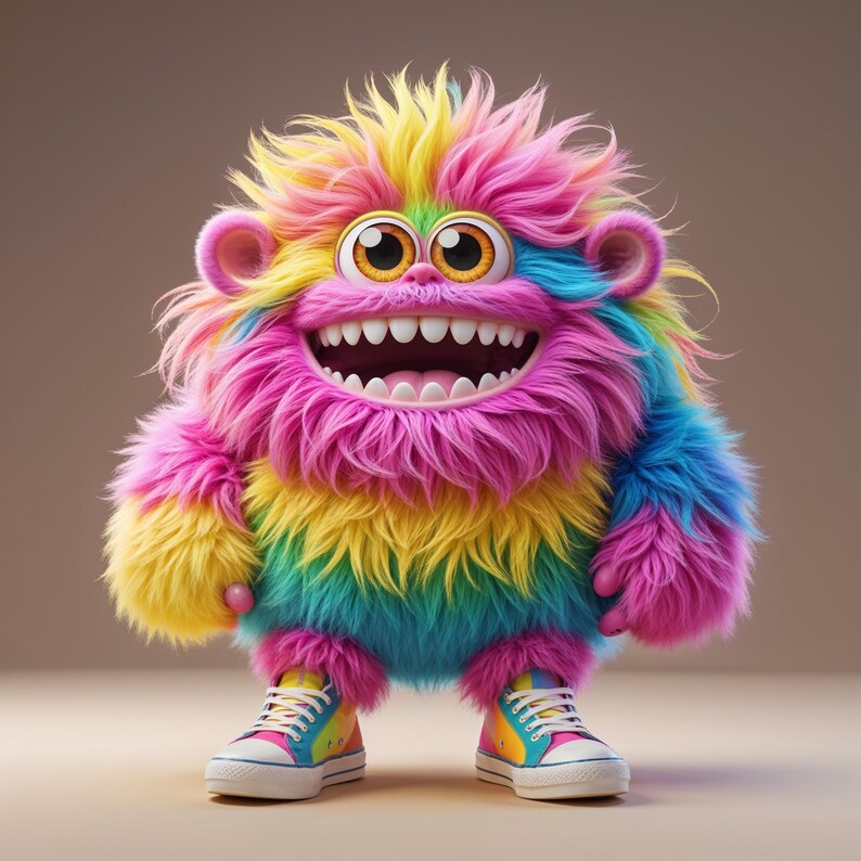 Colorful Monster Digital Download – Cute Kids Wall Art, Printable ...