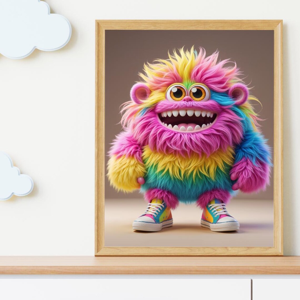 Colorful Monster Digital Download – Cute Kids Wall Art, Printable ...