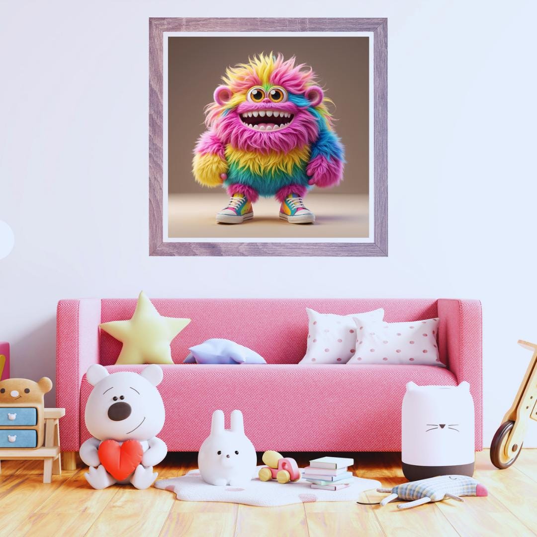Colorful Monster Digital Download – Cute Kids Wall Art, Printable ...