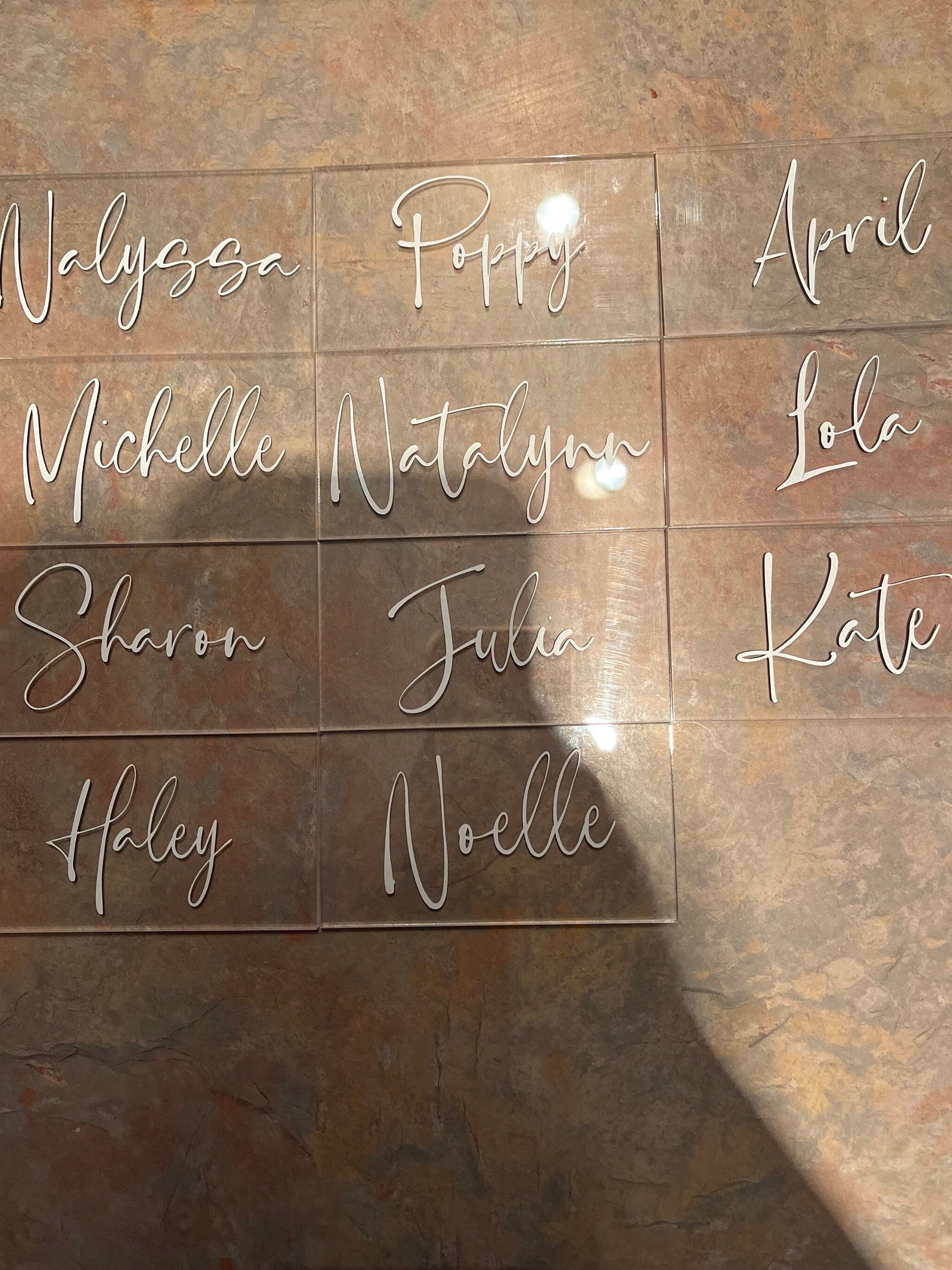 Customized Acrylic Name Cards for Events - Etsy
