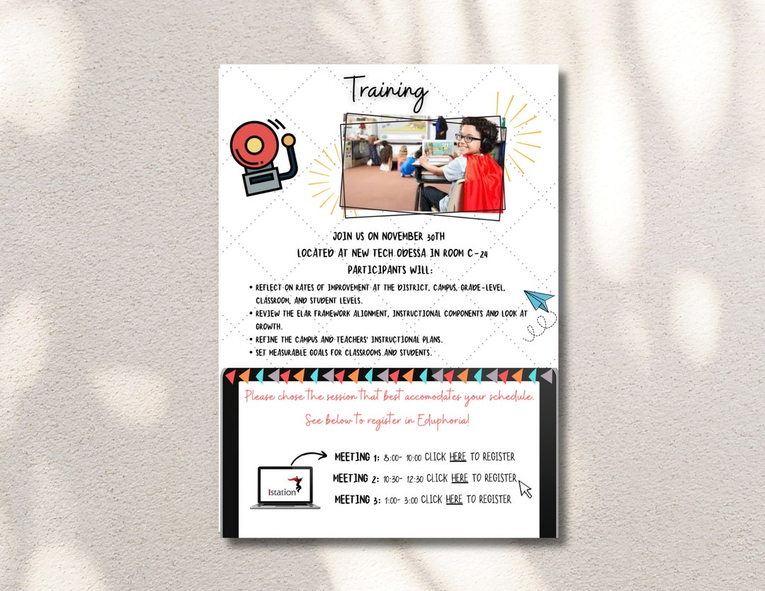 School Training Flyer, Training Flyer, Education, Invitation, Editable ...