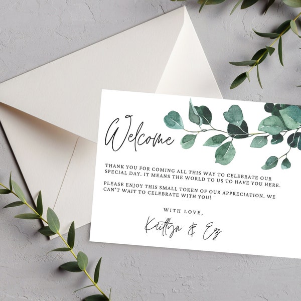 Wedding Welcome Note - Etsy