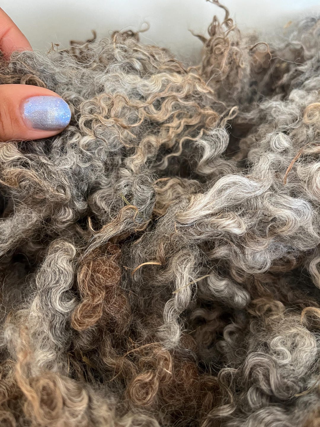 Cotswold X Washed Wool Locks, Medium Grey - Ethel - Etsy