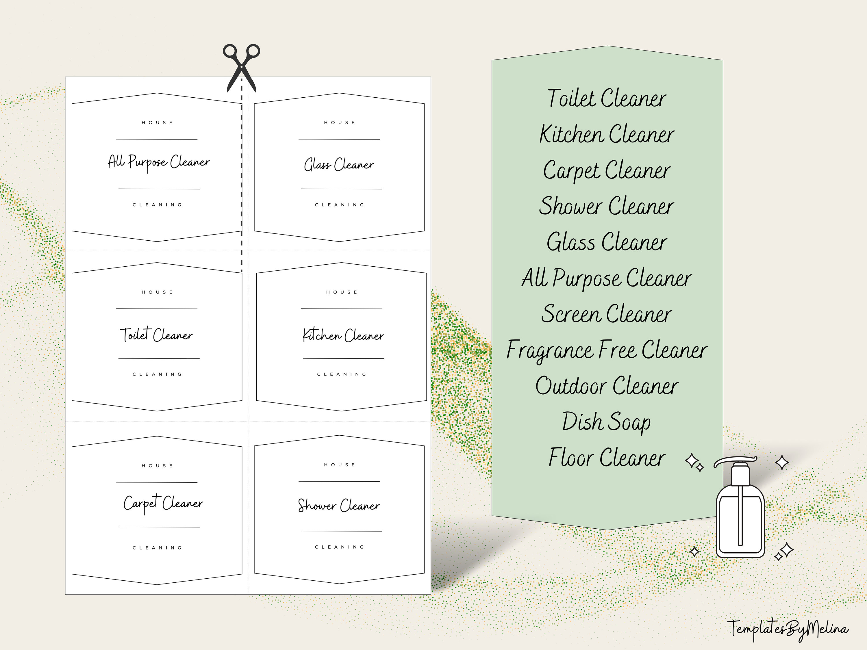 Cleaning Labels, Bottle Labels, Chemical Labels, Printable Labels ...