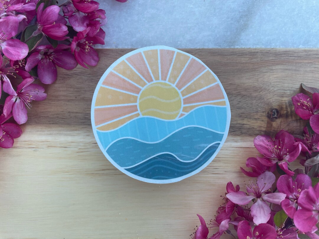 Ocean Sunset Sticker - Etsy