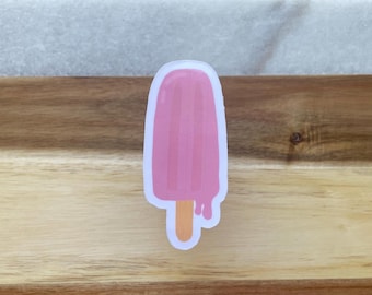 Pink Popsicle Sticker: Hand-drawn Waterproof Vinyl Decal - Etsy