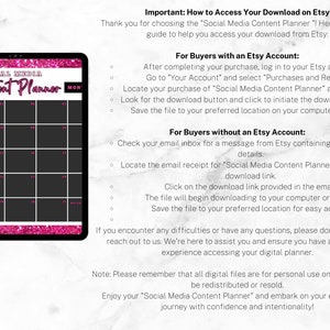 31 Day Social Media Content Calendar, Planner, Tiktok, Instagram ...
