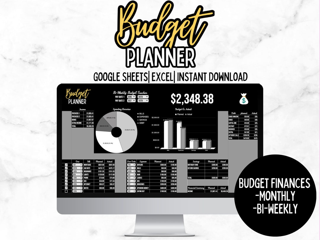 Budget Planner for Google Sheets, Budget Tracker, Digital Finance ...